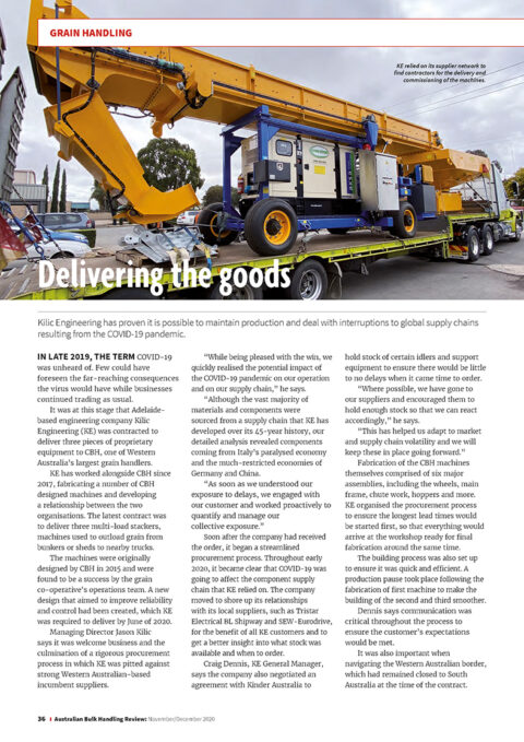 Delivering the goods | Kilic Engineering